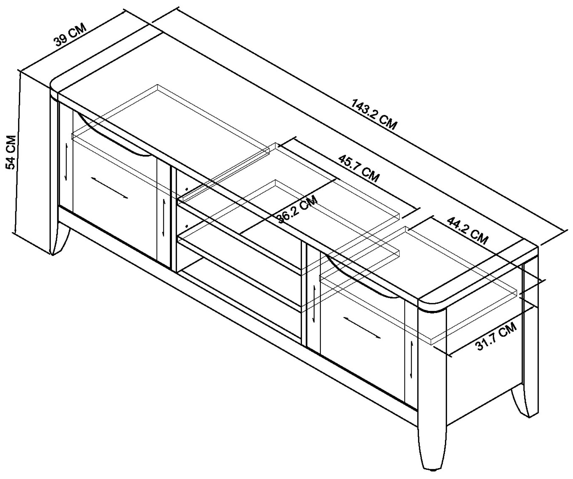 Chester Oak TV Unit - Beechmount Furniture