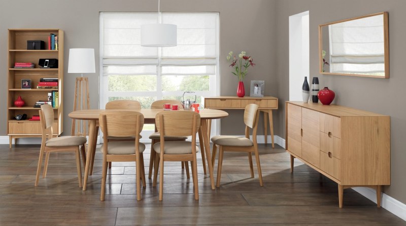 Oslo Oak Console Table With Drawer